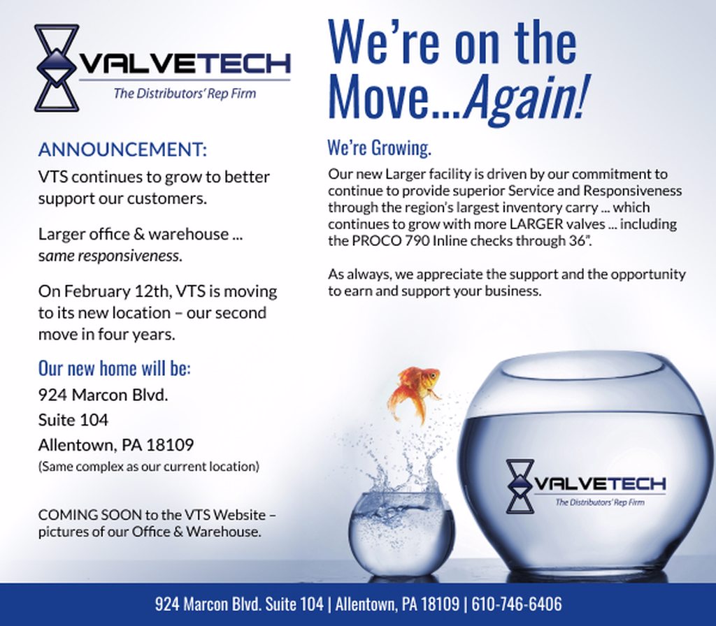 MANUFACTURER’S REPRESENTATIVE / VTS WAREHOUSE | ValveTech Sales, LLC